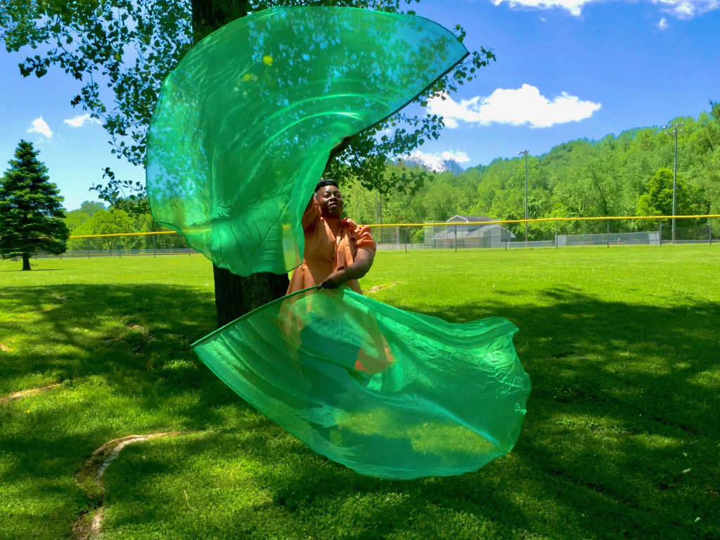 Large or X-Large Sheer Organza Angel Wing Flags | Worship With Flags