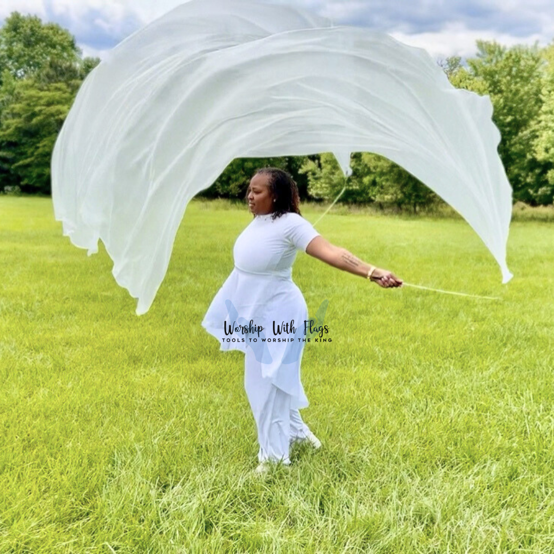 Consecrated Flow - 9ft Jumbo Silk Streamers | Worship With Flags