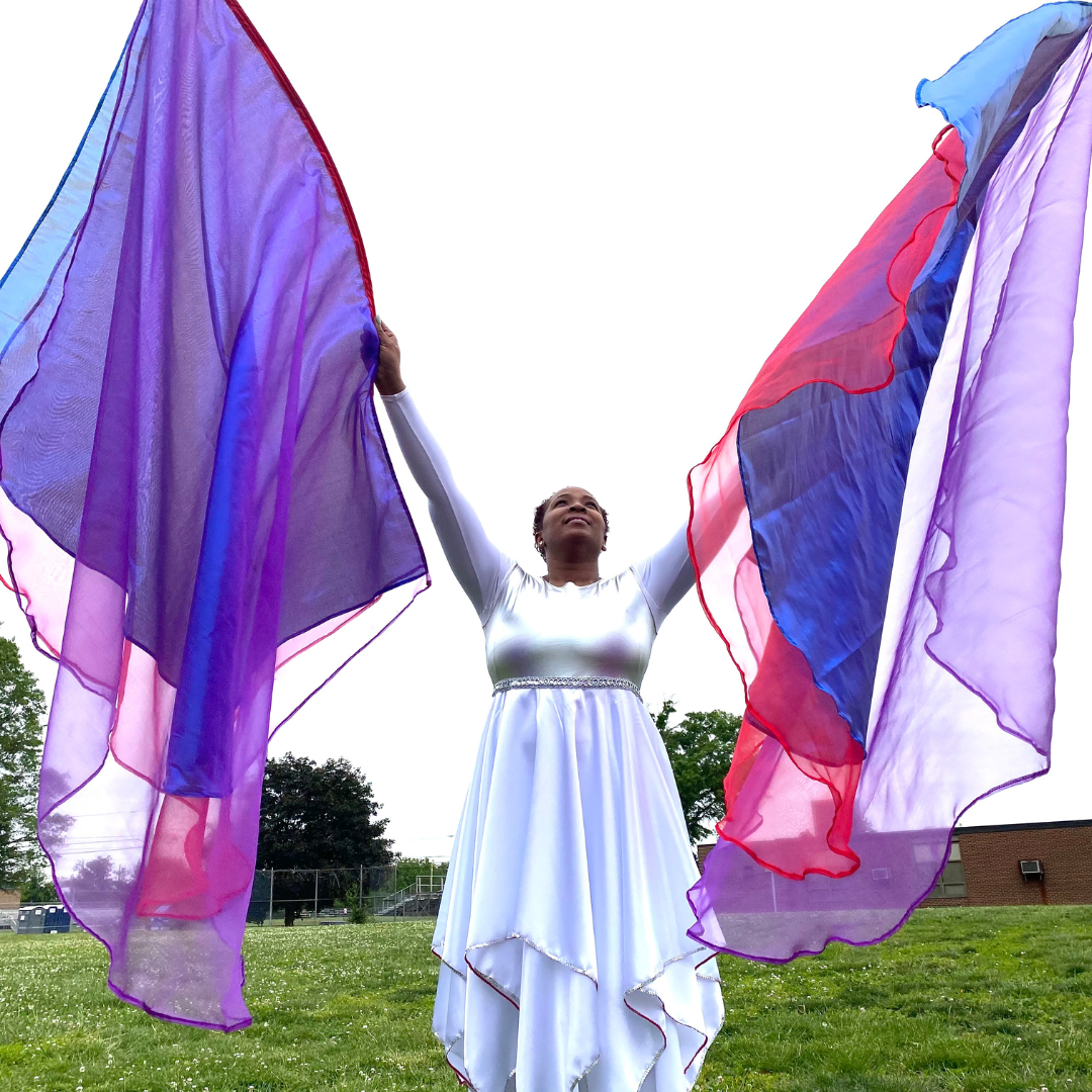 Tabernacle Triple Layer Angel Wing Flags | Worship With Flags