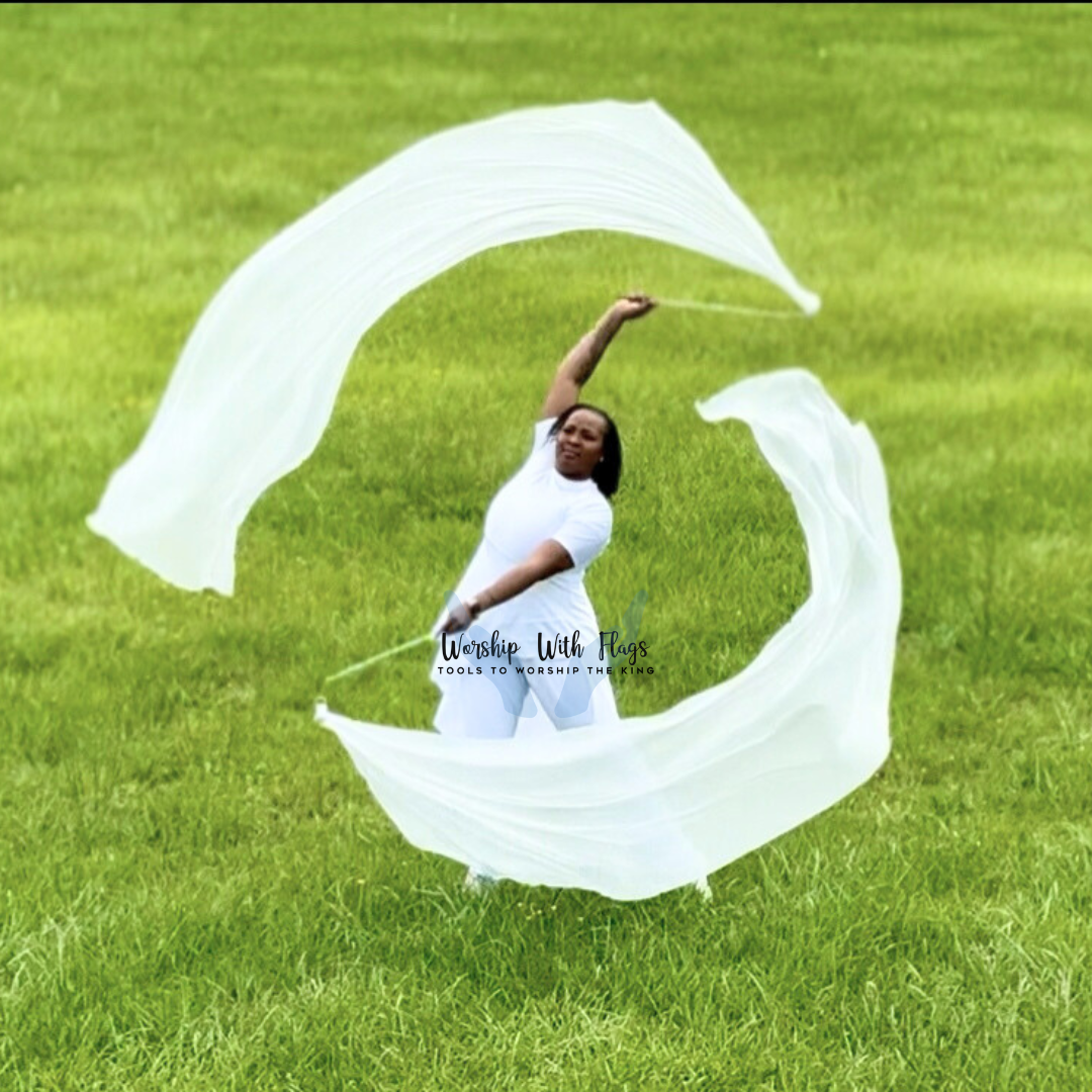 Consecrated Flow - 9ft Jumbo Silk Streamers | Worship With Flags