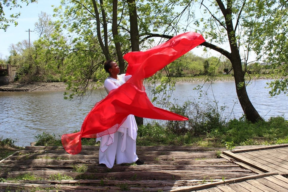 Passionate Embrace Double Layer Angel Wing Flags | Worship With Flags