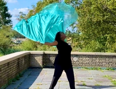 Emerald Refresh Double Layer Angel Wing Flags | Worship With Flags