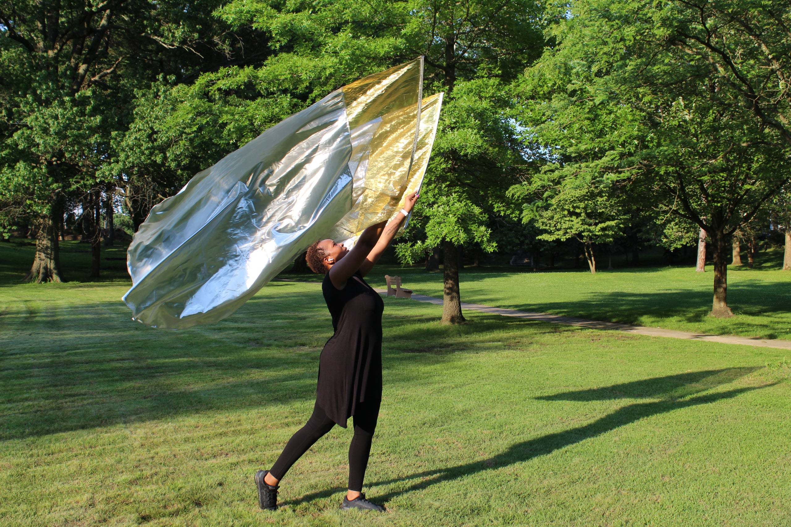 XXL (6ft) Silver & Gold Worship Flag | Worship With Flags