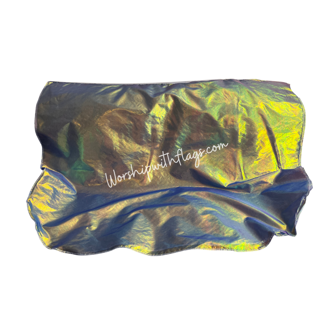 Blue Iridescent Large Angel Wing Flags | Worship With Flags