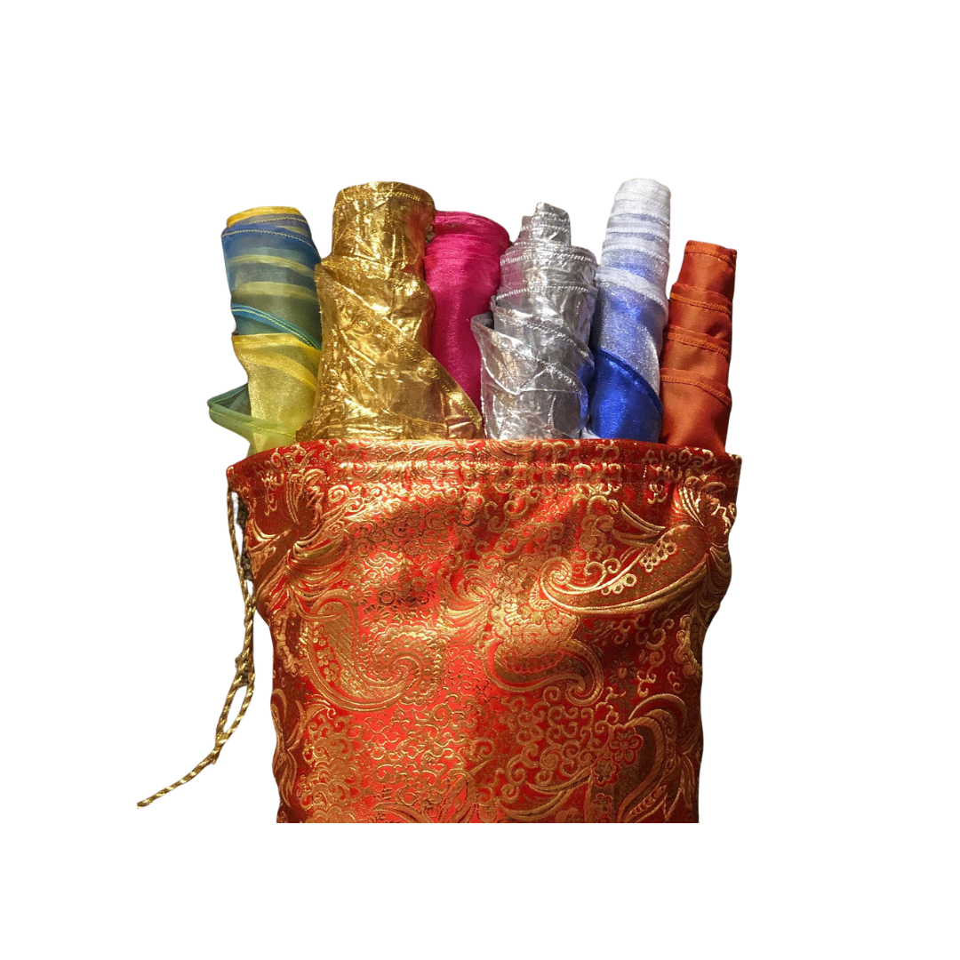 Brocade Red & Gold Flag Bag for Worship Flags | Worship With Flags