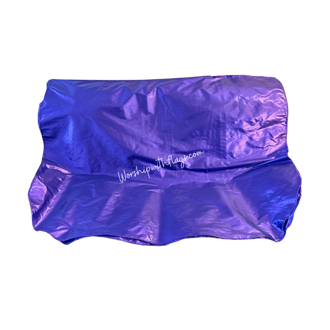 Deep Purple Lamé Large Angel Wing Flags | Worship With Flags