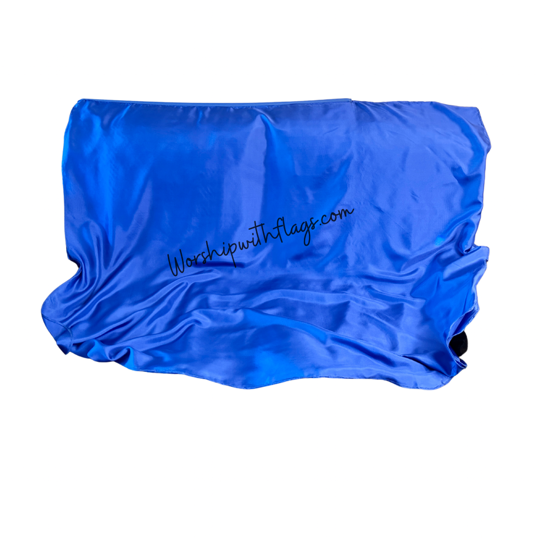 Royal Blue 8mm Color Silk Angel Wing Flags | Worship With Flags