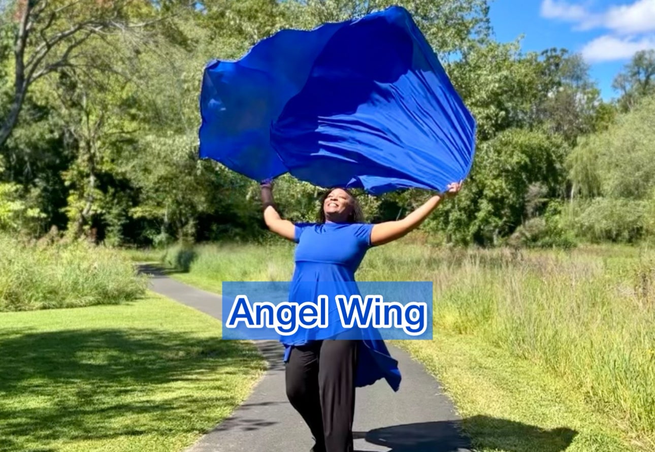 Royal Blue 8mm Large Color Silk Flags | Worship With Flags