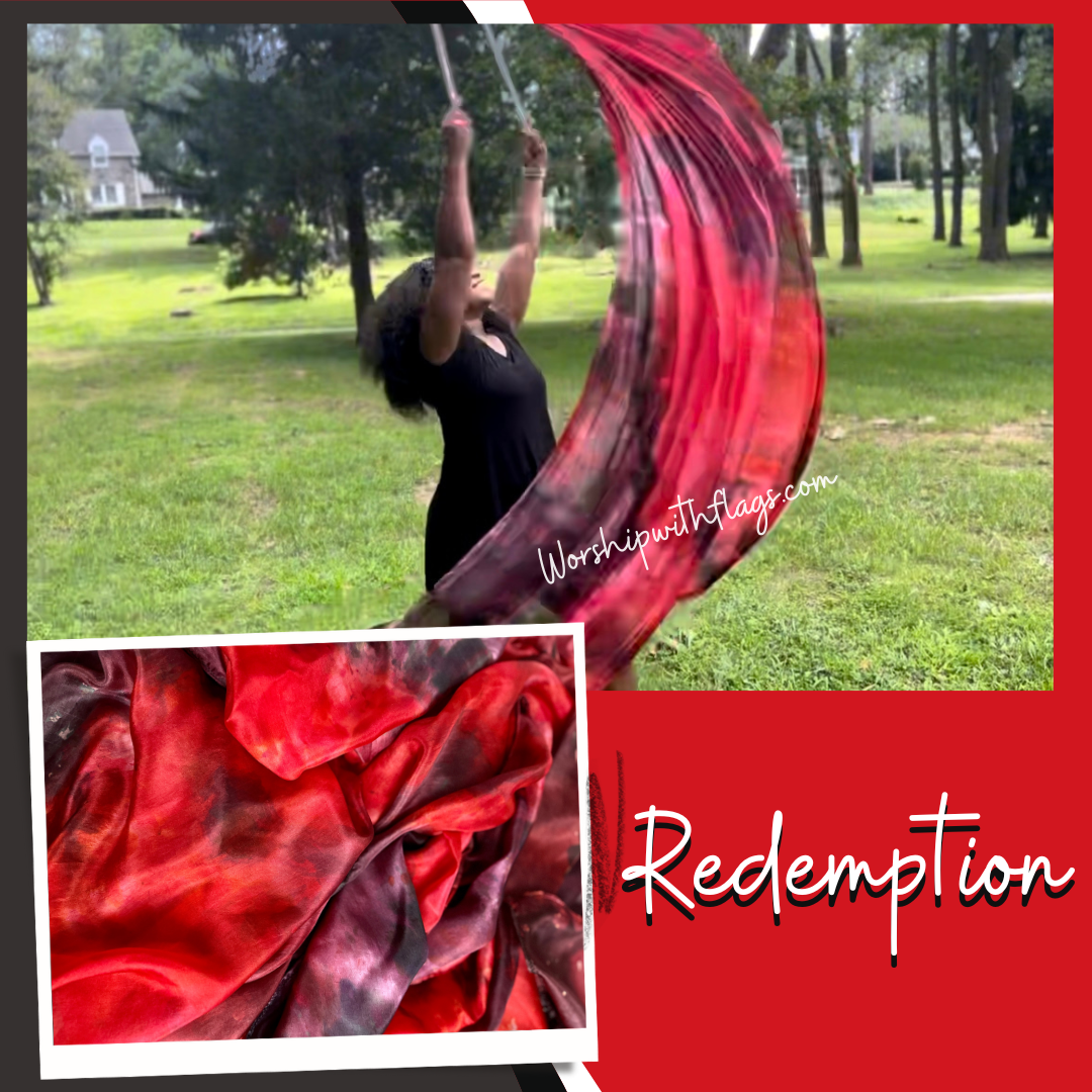 Redemption - 9ft Single Layer Worship Streamer | Worship With Flags