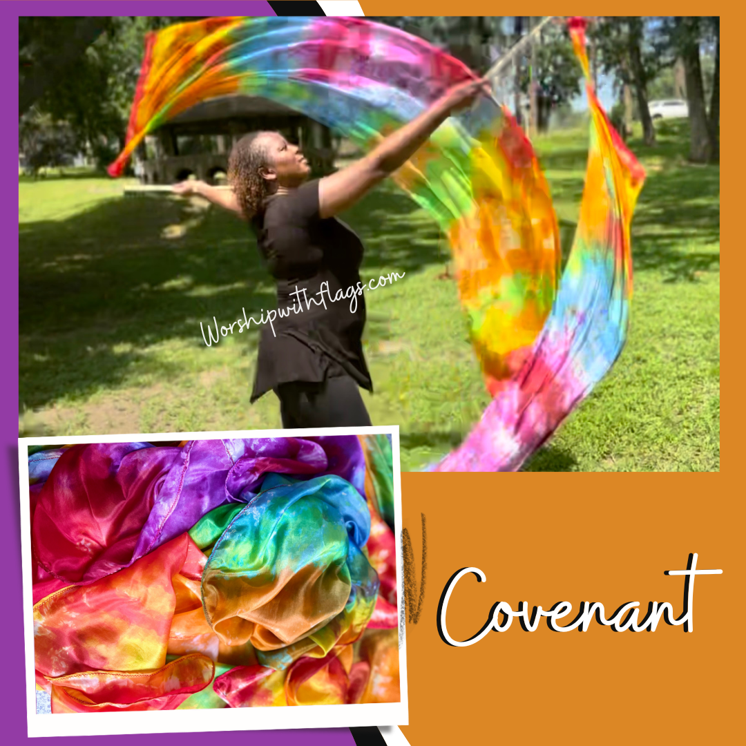 Covenant- 9ft Single Layer Worship Streamer | Worship With Flags