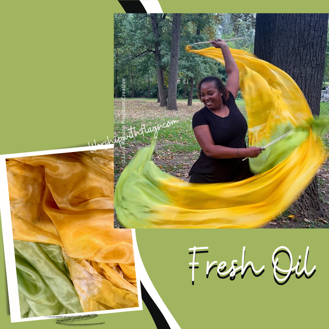 Fresh Oil - 9ft Single Layer Worship Streamer | Worship With Flags