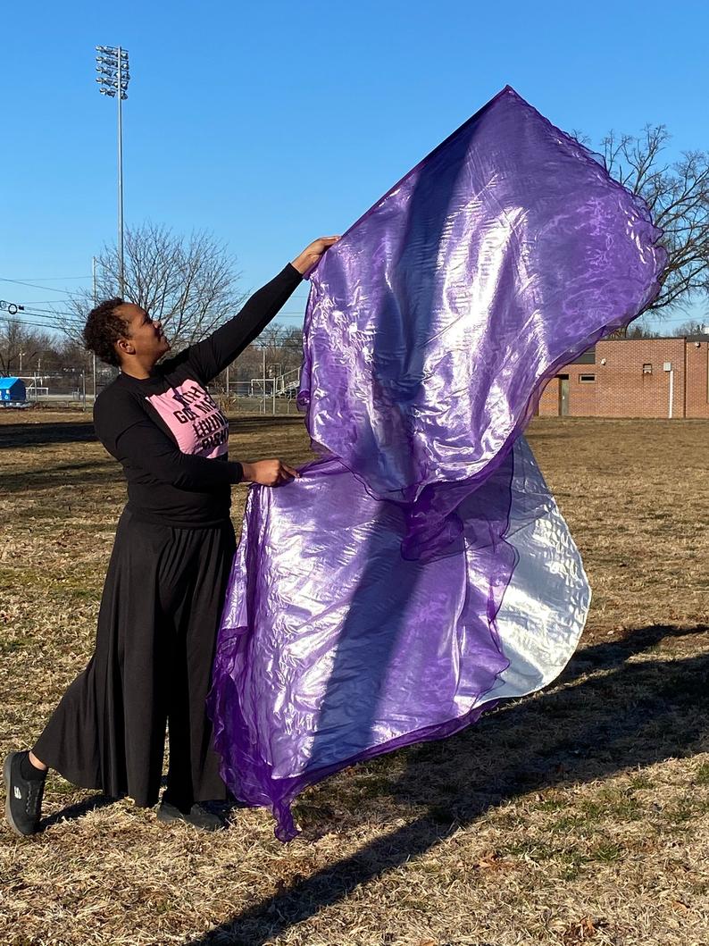 Royal Purity Triple Layer Angel Wing Flags | Worship With Flags